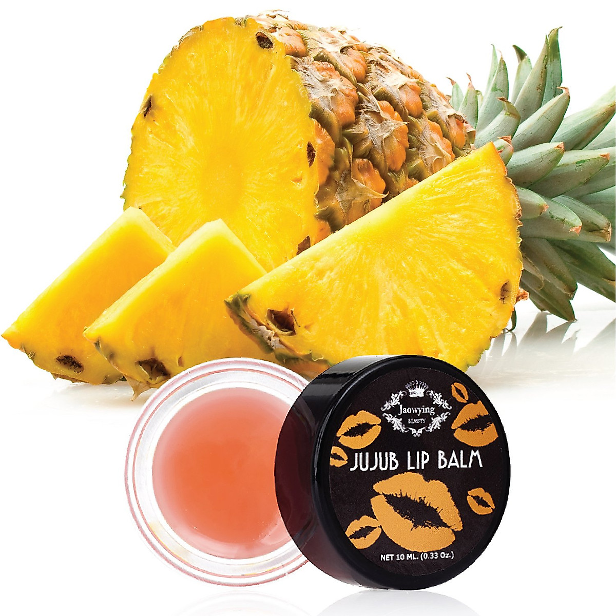 Pineapple Lightening Lip treatment for Dark Lips - Rich shea butter, Softens, Hydrates and Nourishes - Net 0.33 Oz (10 g.)