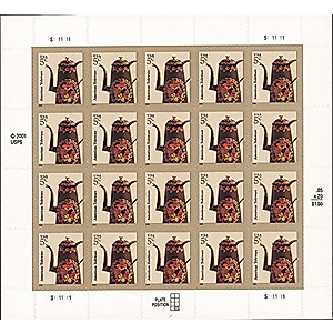USPS American Toleware - Sheet of Twenty Five Cent Stamps Scott 3756