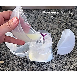 Manual Wearable Breast Pump for Breastfeeding(2Pcs)︱Hands Free, Kick-Proof︱Leakproof with Sealed Flange︱Comfortable for Long Wear︱Replace Nursing Pad︱Small and Easy to Carry