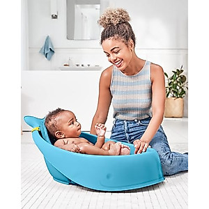 Skip Hop Infant Bath Tub 3-Stage Grow With Baby Smart Sling MOBY Bathtub Blue Age 0+