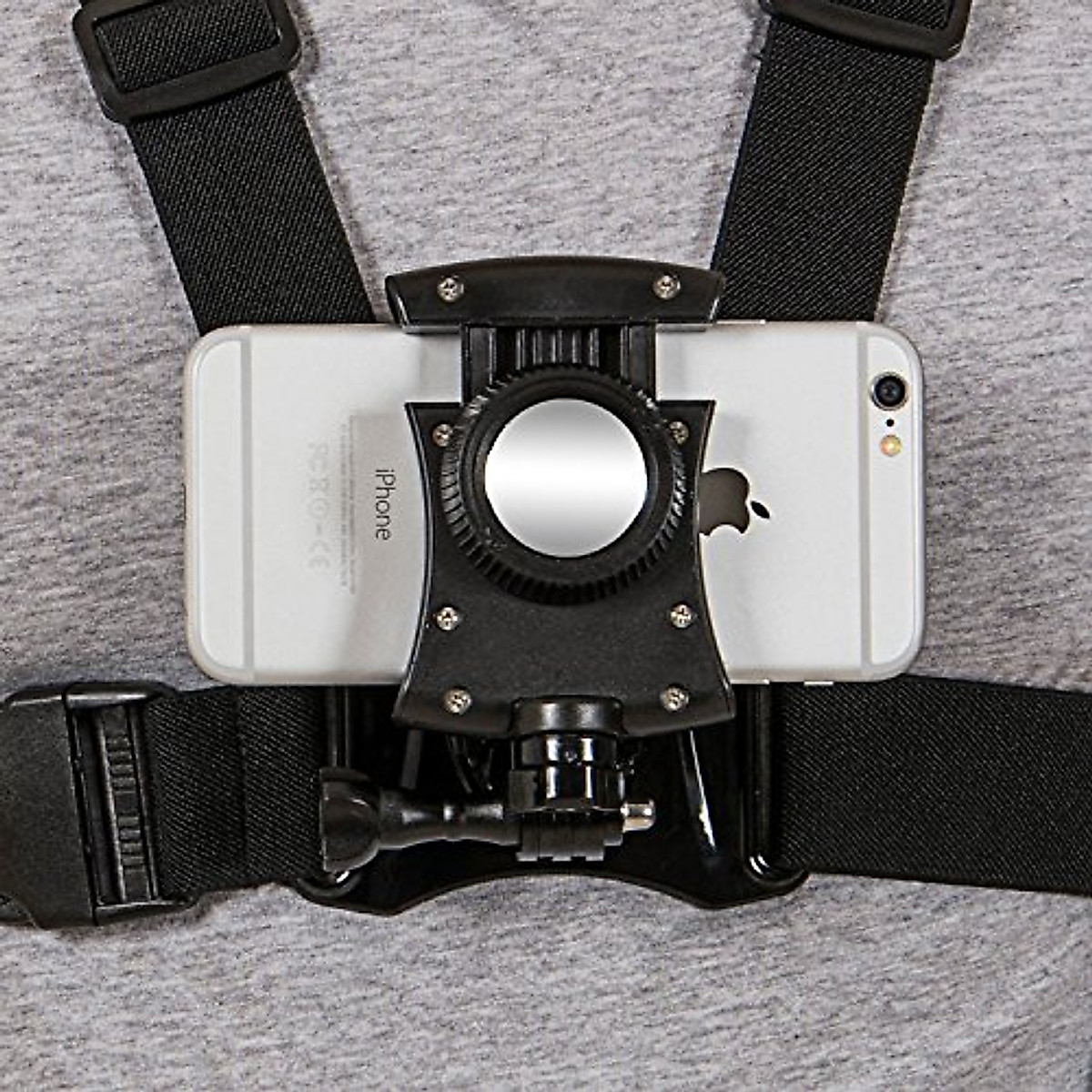 Coreal Mobile Phone Chest Mount Harness Strap Holder Cell Phone Clip Action Camera POV for Samsung iPhone Plus etc