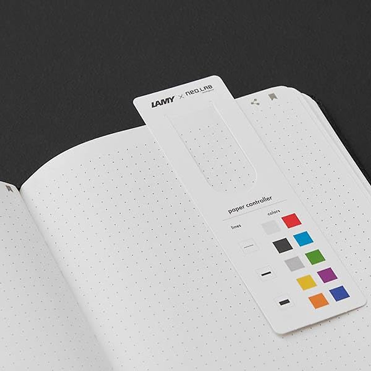NEO SMARTPEN Lamy Digital Paper Notebook in Black │ 192 Pages of Bleed proof 80g Paper Bound in Thread Binding - with Soft Grey Dot Ruling │ Size 57 x 82.7 inches (145 x 210 mm),1236415