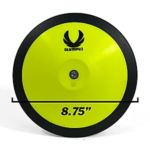 Olympus Preliminary Discus 2kg -1.6kg - 1kg Low-Spin Discus, 65-70% Rim Weight - World Athletics Approved Track & Field Throwing Discus for High School & College Athletes (1.6, kilograms)