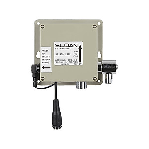 Sloan SF-2450 Sensor Activated Touch-Free Faucet, Commercial Grade with Mounting Hardware - 0.5 GPM Battery-Powered Deck-Mounted Mid Body, Polished Chrome Finish, 3362124