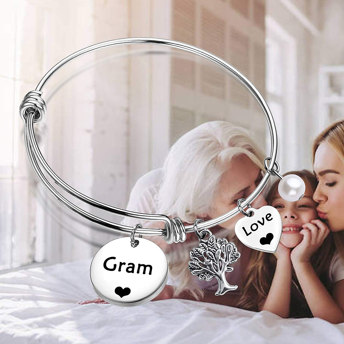 ENSIANTH Gram Bracelet Grandma Gift Mother’s Day Jewelry Gift Idea for Grams (Gram Bracelet)