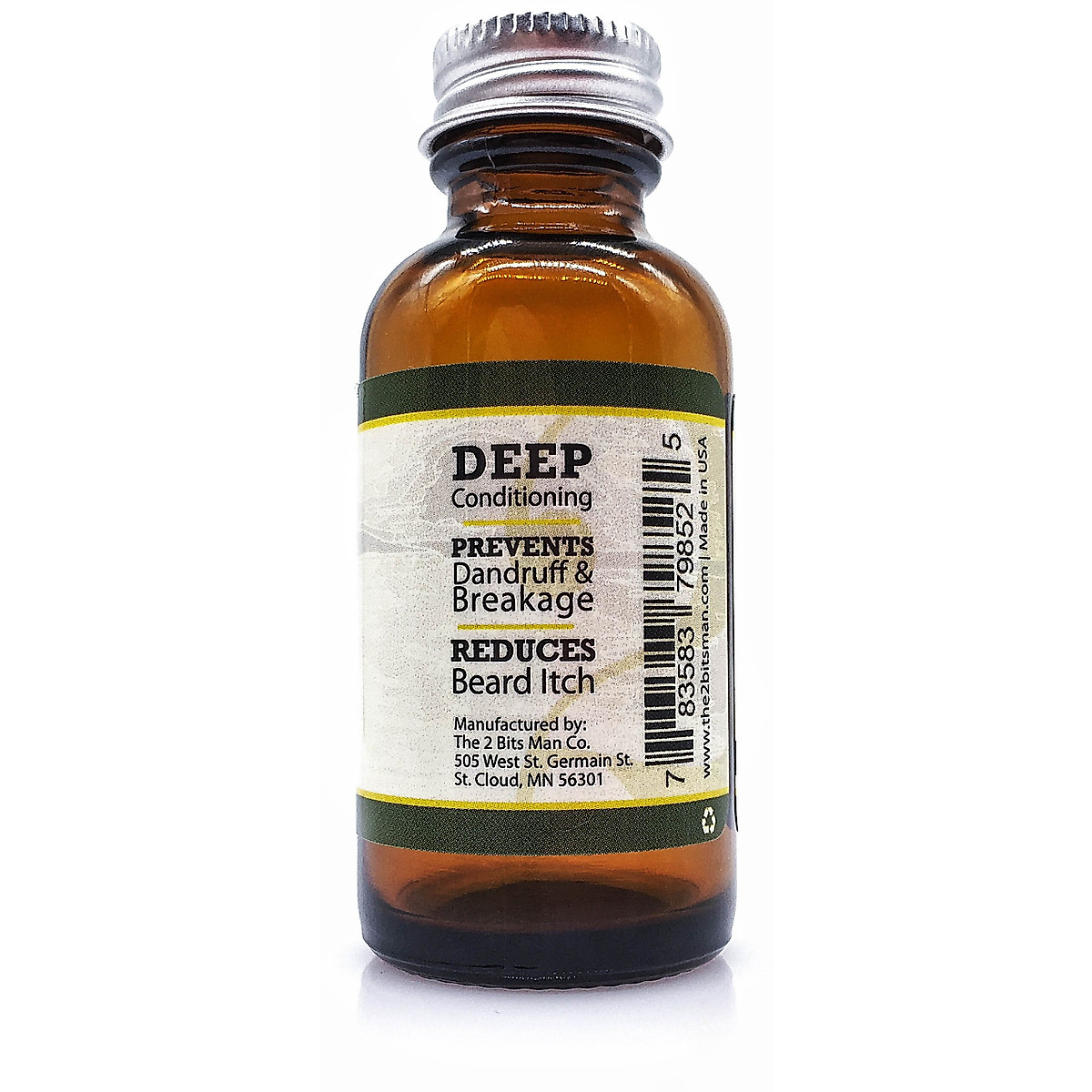 Mens Natural Beard Oil: The 2 Bits Man "The Woods" Beard and Facial Hair Treatment - Anti Itch and Anti Dandruff Healthy Beard Grooming Oils with Cedarwood and Pine Scent - 1 ounce