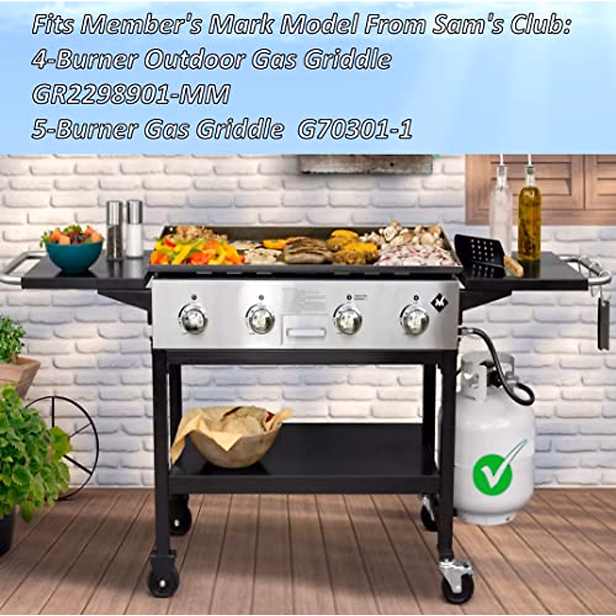 20-pack Grease Tray Liners/Drip Pans Replacement for Member's Mark 4-Burner Outdoor Flat Top Gas Griddle and Pro-Series 5-Burner Gas Griddle