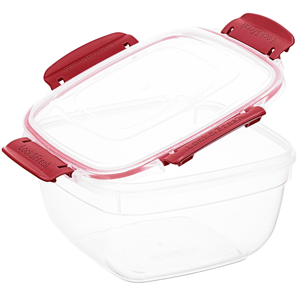 Superio Plastic Food Storage Container with Airtight Lid- 48 Oz, BPA Free, Leakproof, Stackable, Microwave, Dishwasher and Freezer Safe, Red