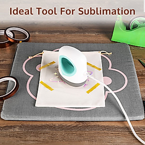 OFFNOVA 5 Rolls Heat Resistant Tape 0.4 inch x 108 ft High Temperature No Residue Heat Transfer Tape Up to 300¡æ(572¨H) for Tumbler Sublimation Print and Heat Transfer Vinyl