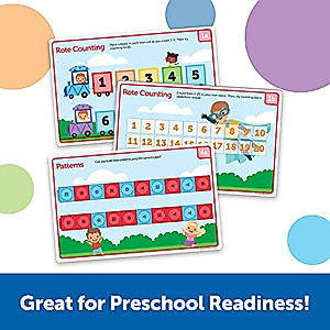 Learning Resources MathLink Cubes Preschool Math Activity Set, 115 Pieces, Ages 3+ Preschool STEM Activities, Math Activity Set and Games for Kids