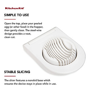 KitchenAid Classic Egg Slicer with Stainless Steel Wires, 9 Inch, White