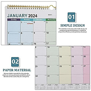 NUOBESTY 2024-2025 Wall Calendar Hanging Calendar Flip Schedule Calendar from Jan. 2024- Jun. 2025 Table Calendar Planner Calendar New Year Calendar for Home Office