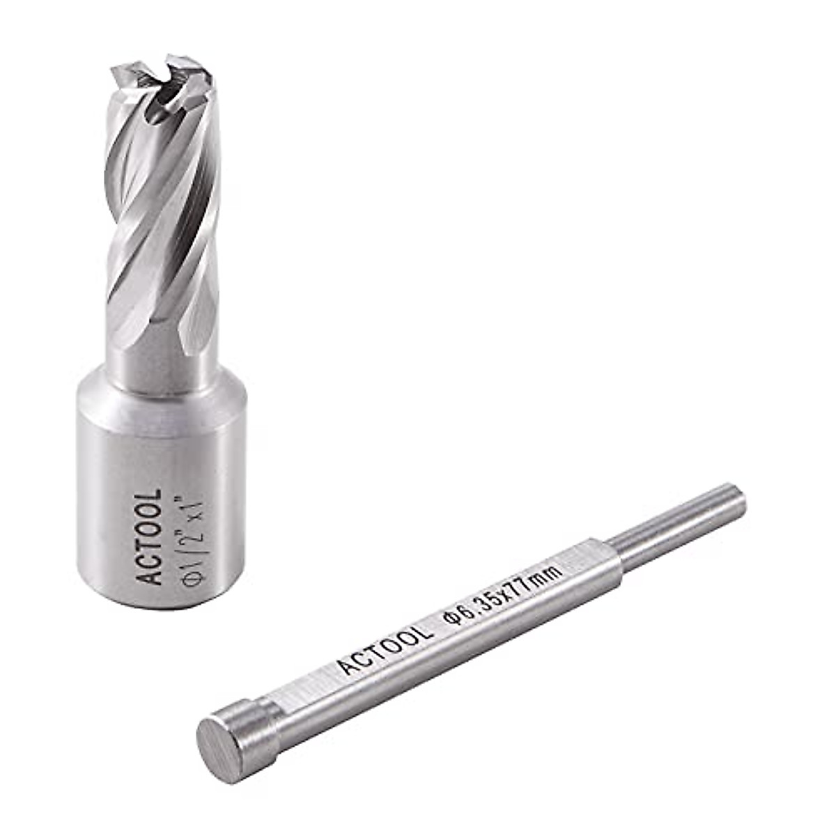 ACTOOL 1/2" Diameter × 1" Depth of Cut HSS ANNULAR Cutter with 3/4'' Weldon Shank