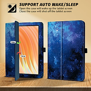 Famavala Folio Case Cover for 10.1" Amazon Fire HD 10 / Fire HD 10 Plus Tablet [13th/11th Generation, 2023/2021 Release] (BlueSky)