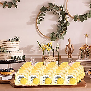 100 Sets Bee Theme Baby Shower Tealight Candles Unscented Yellow Candles Gender Neutral Gift Candles Bee Baby Shower Cards and Organza Bags for Guests Friends Baby Shower Gender Reveal Party Favors