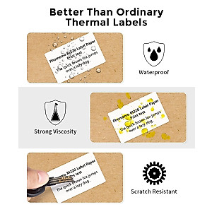 Phomemo M220 Label Printer, Portable Barcode Printer, 3.14 Inch Bluetooth Thermal Label Maker for Barcodes, 1Roll 2.36"x3.14"-100pcs + 1Roll 100pcs 1.57"x1.18" Label