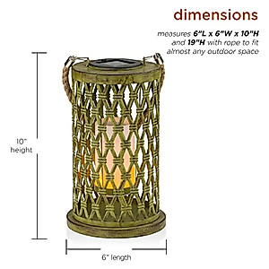 Alpine Corporation QLP1350SLR-HH-TM Alpine Metal Solar Lantern, Gray