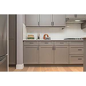 Ravinte 30 Pack Solid 5 Inch Kitchen Square Cabinet Handles Matte Black Cabinet Pulls Drawer Pulls Kitchen Cabinet Hardware Flat Black Kitchen Handles