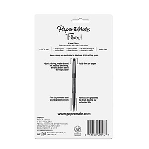 Paper Mate Flair Felt Tip Pens, Medium Point (0.7mm), Limited Edition Candy Pop Pack, 6 Count