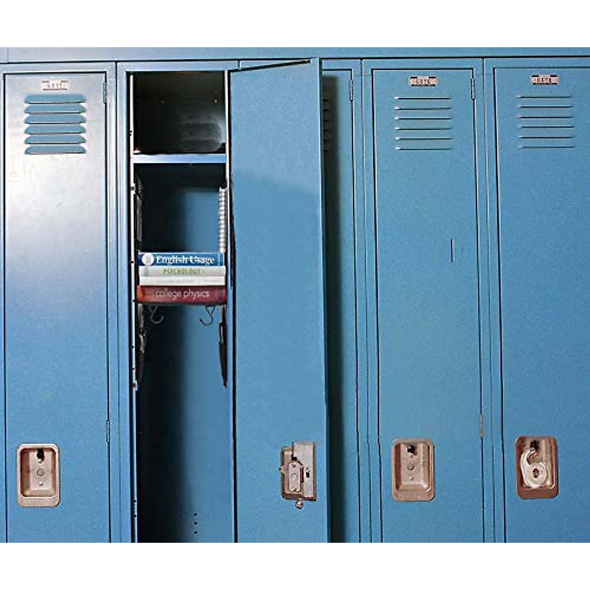 Oxel Hanging Locker Shelf Organizer with 2 Hooks and 4 Small Pockets