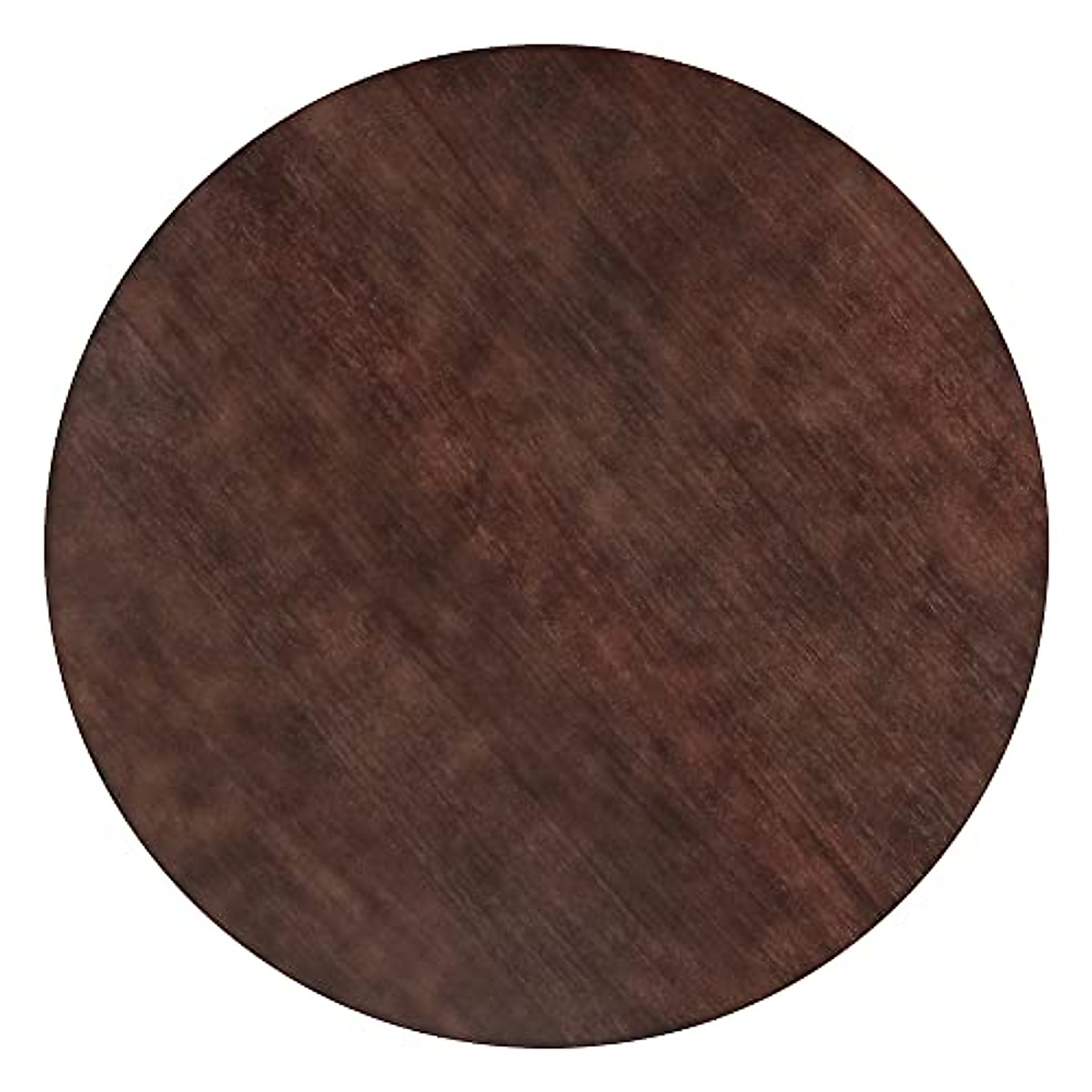 Dinehome 5 Piece Round Wood Dining Table and 4 Chairs Set with Special-shaped Legs and an Exquisitely Designed Retro Hollow Back, Antique Blue + Dark Brown