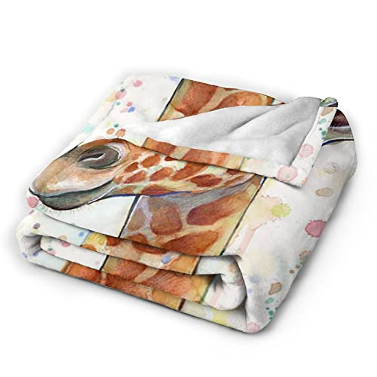 Giraffe Soft Throw Blankets Flannel All Season Warm Giraffe Art Large Blanket for Sofa Living Room Small Bed Blanket 50"X40"