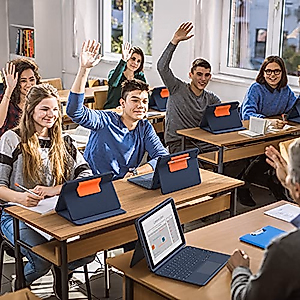 Logitech Rugged Combo 3 Touch iPad® Keyboard Case with Trackpad and Smart Connector for iPad (7th, 8th and 9th Generation) for Education - Classic Blue