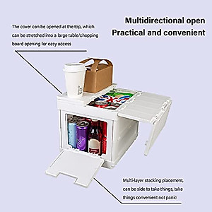 beyonday Portable Small Capacity Collapsible Storage Box with Lid for Indoor, Home Party, Picnic, Fishing, Multi-function Drinks Snacks Toys T-shirt Sorting Storage Container, 9.6''H, Green