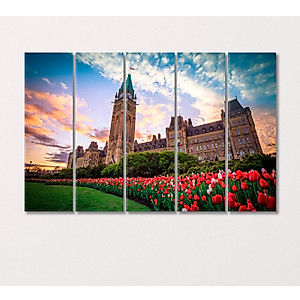 Parliament Building of Canada Canvas Print 3 Panels / 36x24 inches