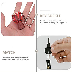 1 Set Djembe Pendant Bag Pendant Keychain Pendants Drum Keychain Neck Hanging Decor Car Pendant Drum Shape Necklace Drum Necklace Hanging Key Hanging Decors Drum Shape Keychain