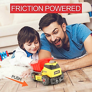 Toys for 3 4 5 6 7 8 Year Old Boy | 7 in 1 DIY Take Apart Truck Car Toys with Electric Drill | Gift for Girls and Boys Toys Age 4-6 Construction Engineering STEM Learning Building Play Set for Kids