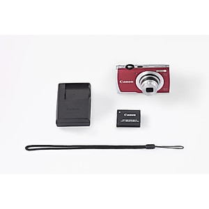 Canon PowerShot A2500 16.0 MP Digital Camera with 5X Optical Zoom and 720p HD Video Recording (Red)