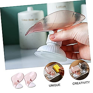 LIGHTAOTAO 2pcs Soap Box Plastic soap Dish Suction Cup soap Holder Water draining soap Dish Compact soap Rack Bathtub Trays for tub Foam Hand soap Dispenser Wall Soap Dispenser Tray Storage