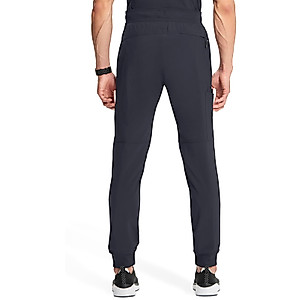 Infinity Cherokee Men's Jogger Pants with Drawstring Waist Mid Rise 5 Pockets Bottoms CK004AS, L Short, Pewter