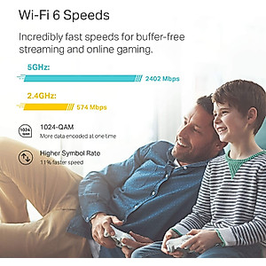 TP-Link WiFi 6 Mesh WiFi, AX3000 Whole Home Mesh WiFi System (Deco X60) - Covers up to 5000 Sq. Ft., Replaces WiFi Routers and Extenders, Parental Control, 2-pack