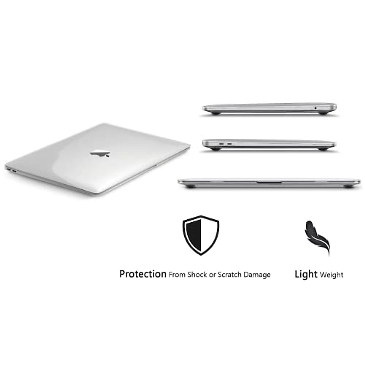 GVTECH Case for MacBook Air 13 inch Crystal Clear Case A1369 A1466, Plastic Hard Shell & Keyboard Cover & Screen Protector for with MacBook Air 13 (2010-2017) (A1369/A1466)