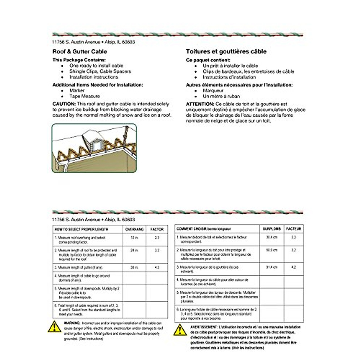 Wrap-On 14200 Roof and Gutter Cable, 200-Feet, Gray