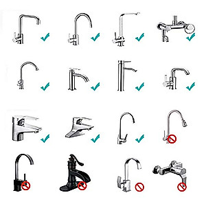 KWODE Faucet Aerator Sprayer Kitchen Sink 360-Degree Swivel Dual-Modes Faucet Head Attachment Female Thread with Male Thread Adapter