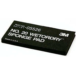 3M Wetordry Sponge Pad 20, 05526, 5 1/2 x 2-3/4 in x 3/8 in , Black