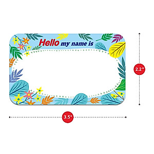 300 Pcs Name Tag Label Sticker in 6 Designs with Perforated Line for School Office Home (3.5"x2.2" Each) …