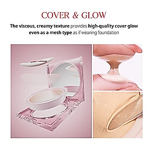 CLIO Kill Cover Mesh Glow Cushion Refill Included (15g*2, 4 GINGER) - Foundation Cushion, Korean Cushion, Glowy Skin Makeup