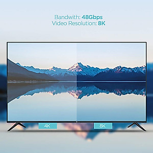 8K HDMI Cable 10ft KEYMOX HDMI 2.1 Cable, 48Gbps Ultra HD High Speed, Support 4K@120Hz & 8K@60Hz, Dynamic HDR,eARC/Ethernet, Compatible with Apple TV,Nintendo Switch,Roku,Xbox Series X/S,PS5,Blu-ray