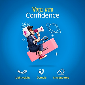 Pink Erasers Pack of 100 - Large Size, Latex & Smudge Free - Bulk School Supplies for Classrooms, Teachers, Homeschool, Office, Art Class, and More!