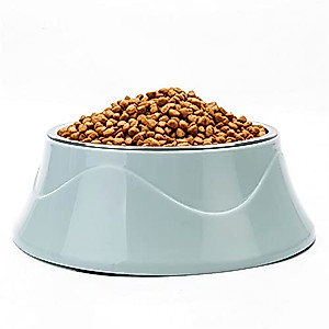 FUUIE Bowls for Food and Water Stainless Steel Large Pet Bowl (Color : Blue, Size : 28cm)