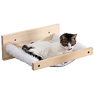 VIPACE Cat Hammock Wall Mounted, Cat Shelves and Perches for Wall, Cat Wall Bed Furniture, Cat Shelf for Sleeping, Playing, Climbing, Lounging, Easily Holds up to 35lbs
