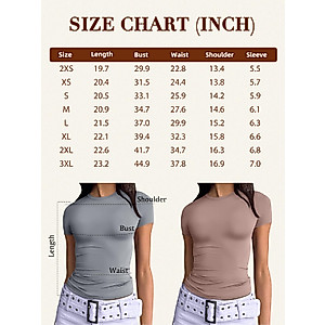 Trendy Queen Womens T Shirts Casual Basic Going Out Tops Summer Slim Fit Short Sleeve Spring Crop Tops Crew Neck Tight Y2k Clothing Teen Girls 2024 Black