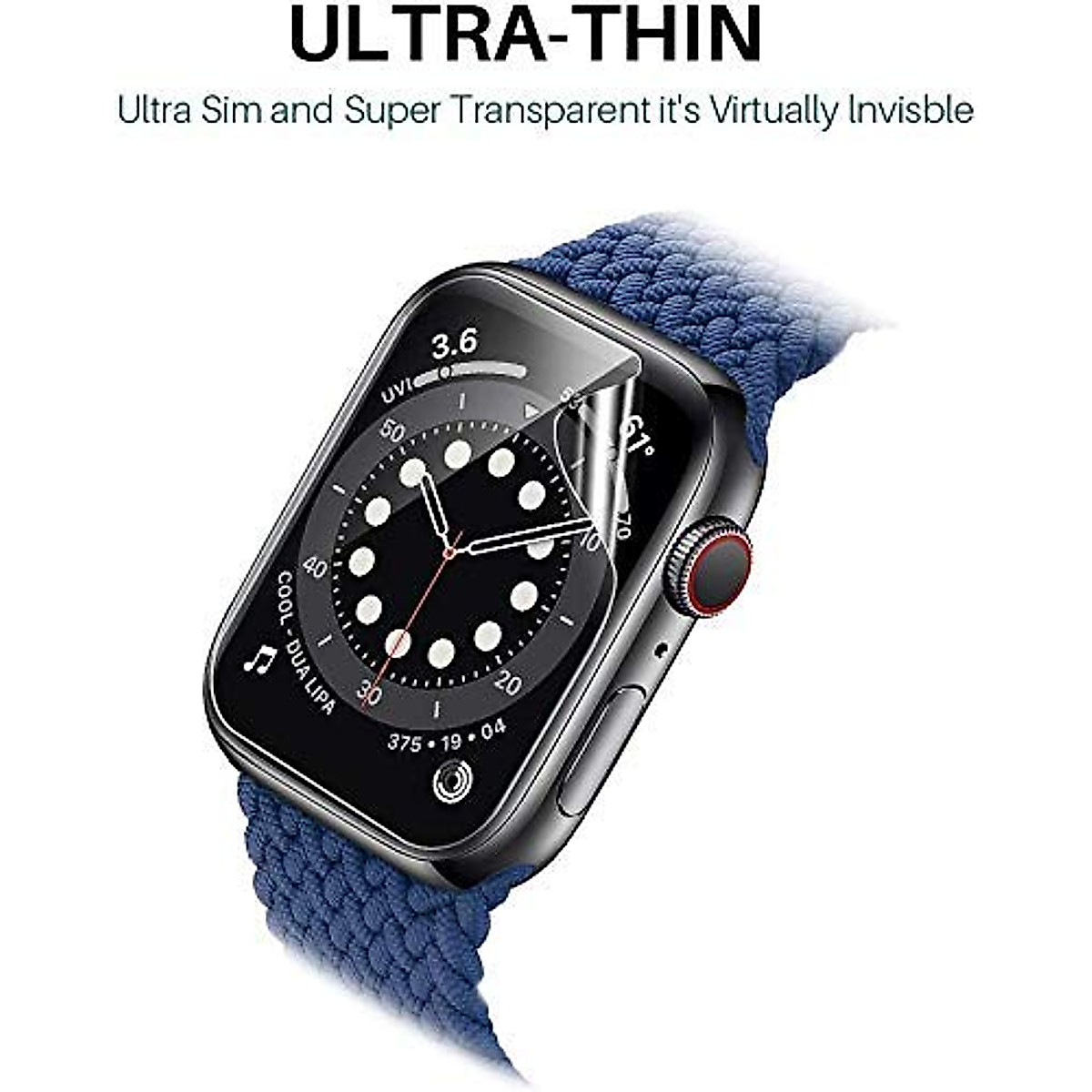 LϟK 6 Pack Apple Watch Series 8/7 41mm Screen Protector & Apple Watch 40mm Series 6/5 Screen [Upgrade Soft Film] Self-Healing Flexible TPU Film Ultra-thin Screen Protector for Apple Watch 41mm, 40mm