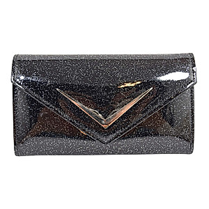 Liquorbrand Bonneville Glitter PVC with metal chevron logo Wallet