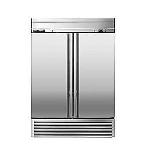 Maxx Cold MXSR-49FDHC Commercial Reach-in Refrigerator Freestanding 2-Door, with Heavy Duty Shelves Digital Controls and Automatic Defrost, Stainless Steel