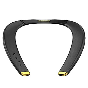 Monster Boomerang Petite Neckband Bluetooth Speakers, Neck Speaker with 15H Playtime, aptX High Fidelity 3D Stereo Sound, Low Latency, Built-in Mic, IPX5 Waterproof Wearable Speaker for Home Outdoor